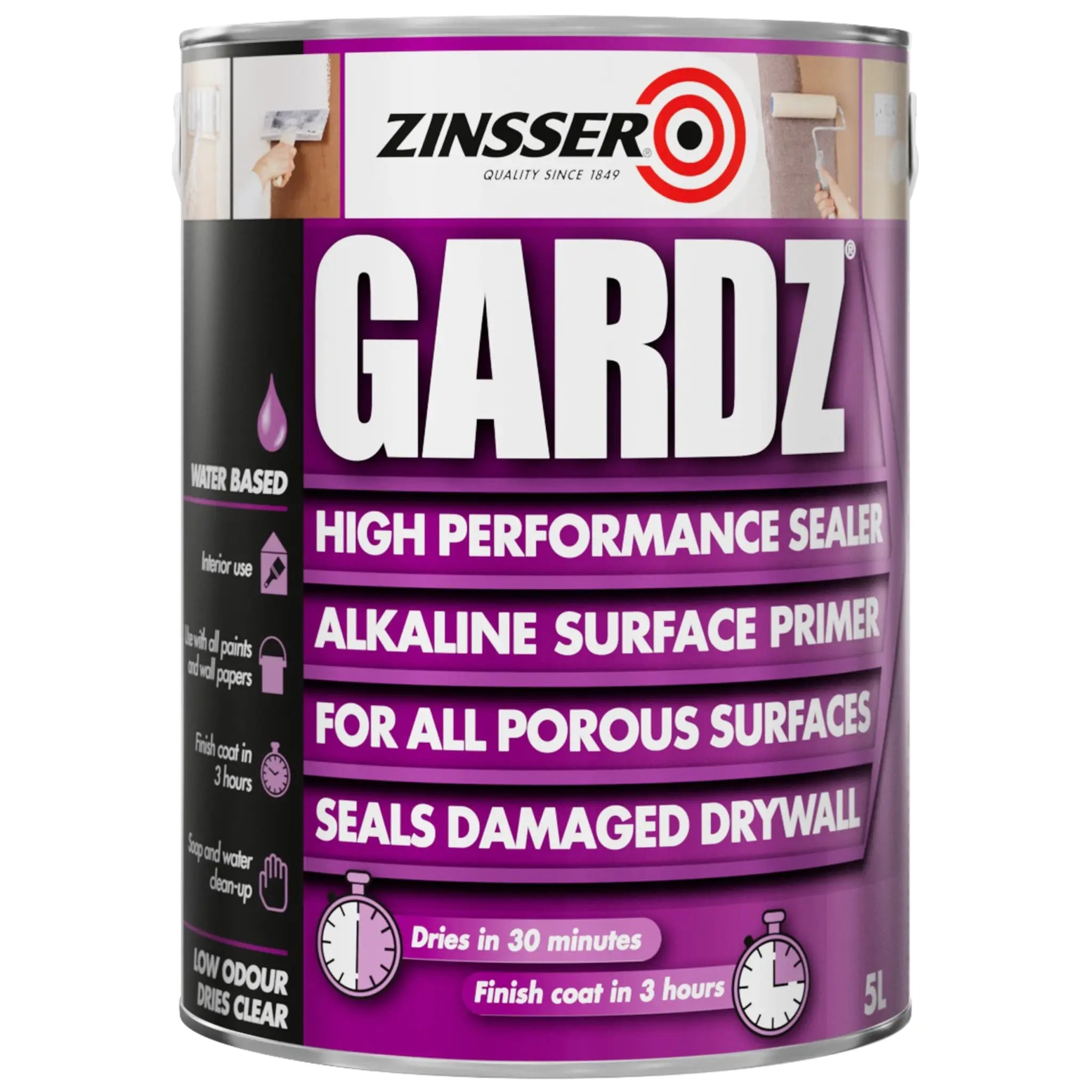 Zinsser Gardz - Problem Surface Sealer for Drywall, Plaster & Adhesive ...